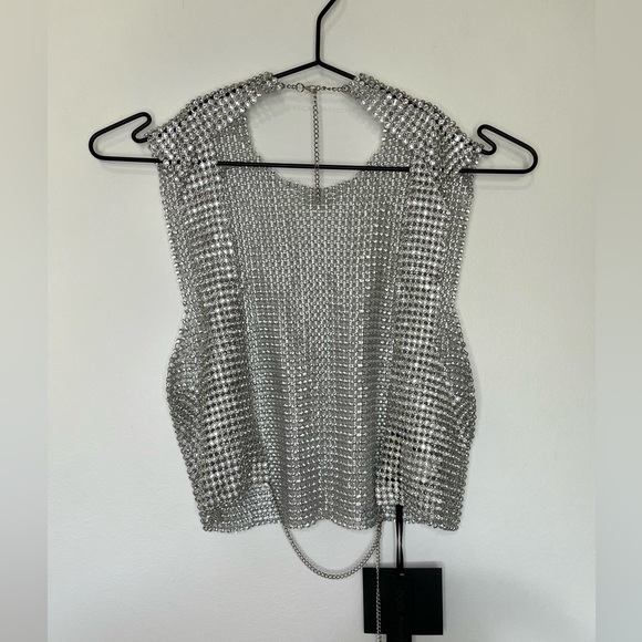 House of Harlow 1960 | Tops | House Of Harlow 96 Nwt Silver Mesh ...